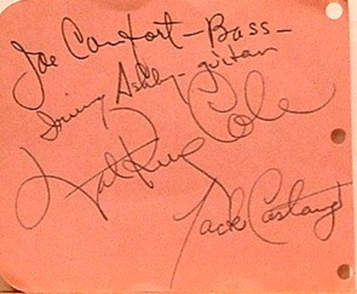 The King Cole Trio signature slip | EstateSales.org