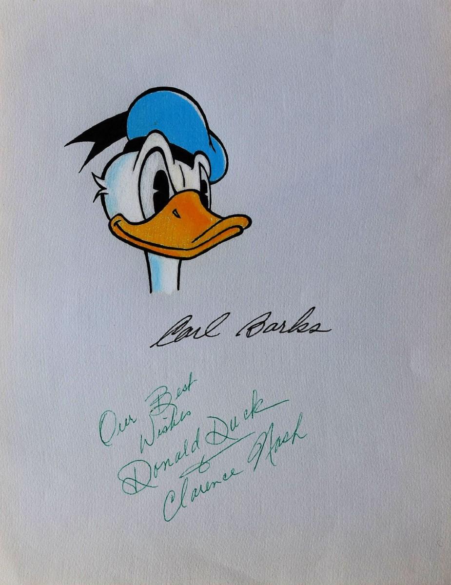 Sketch of Donald Duck Signed by Carl Barks | EstateSales.org