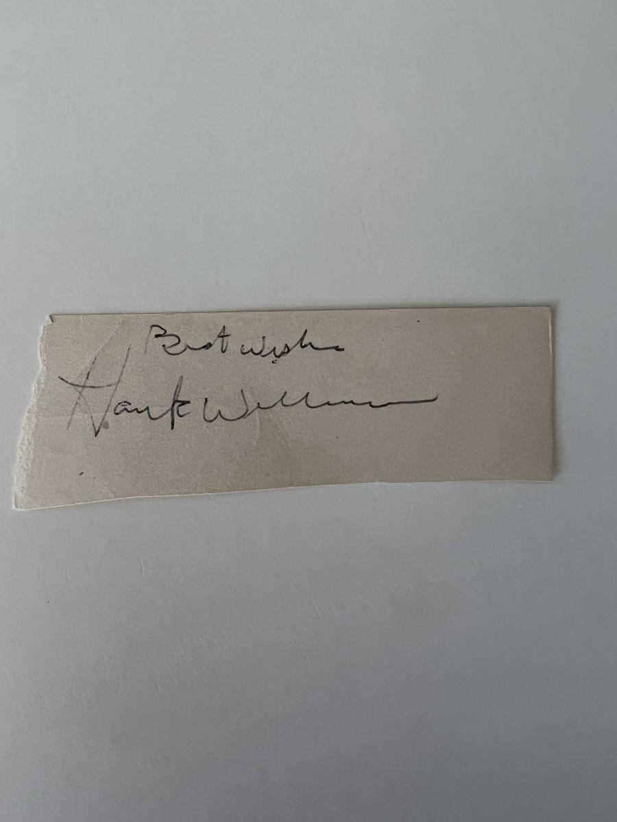 Hank Williams original signature | EstateSales.org