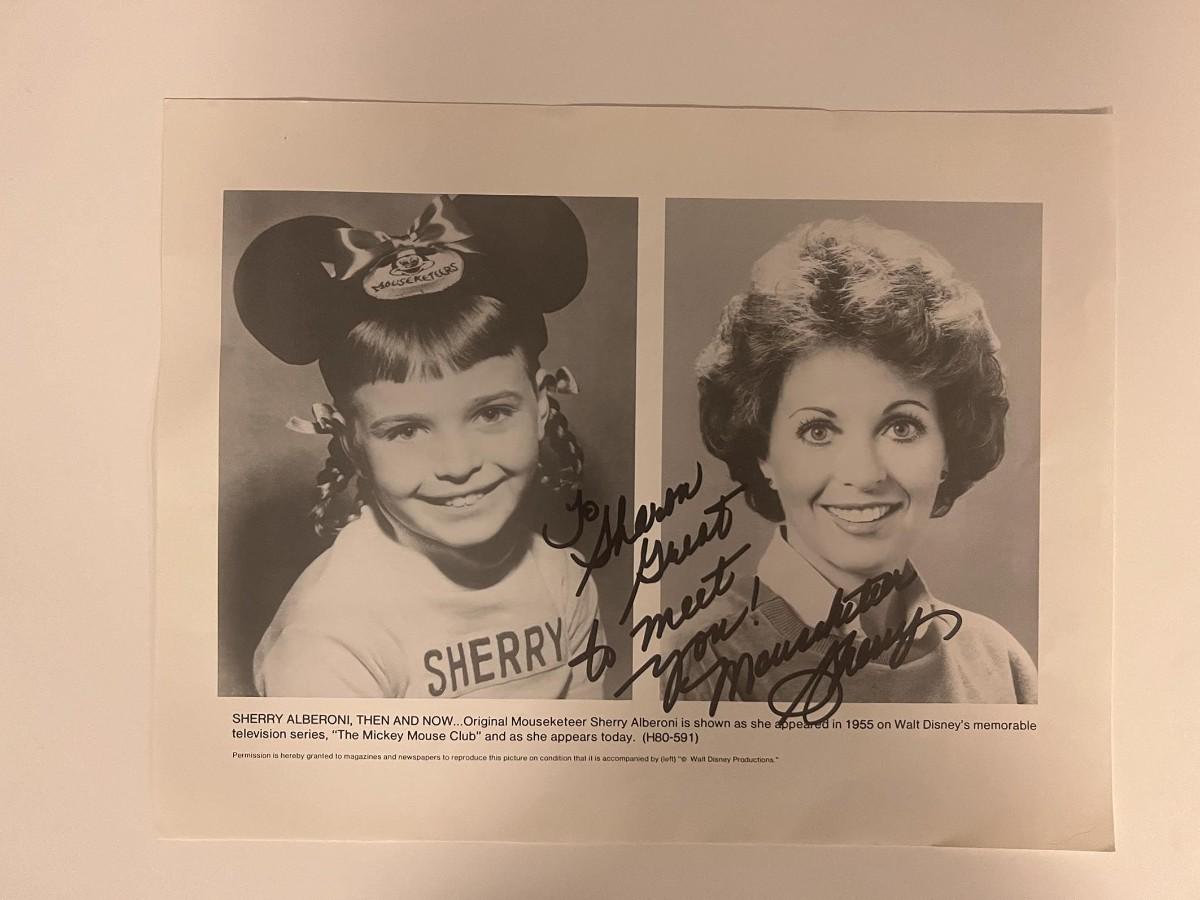 Mousketeer Sherry Alberoni signed photo | EstateSales.org