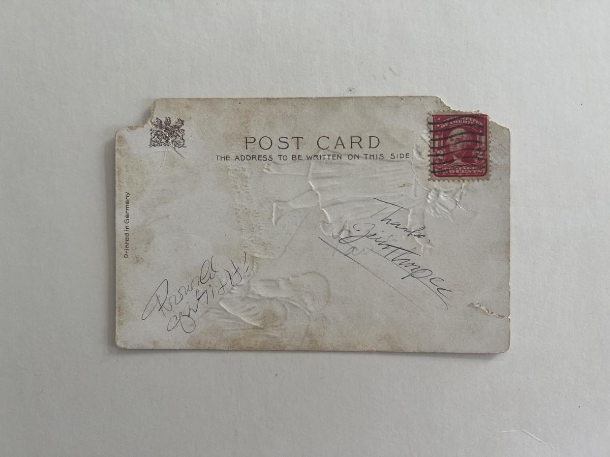 Jim Thorpe signed post card | EstateSales.org