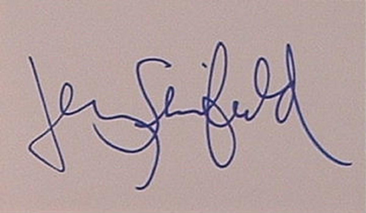 Jerry Seinfeld signature slip | EstateSales.org
