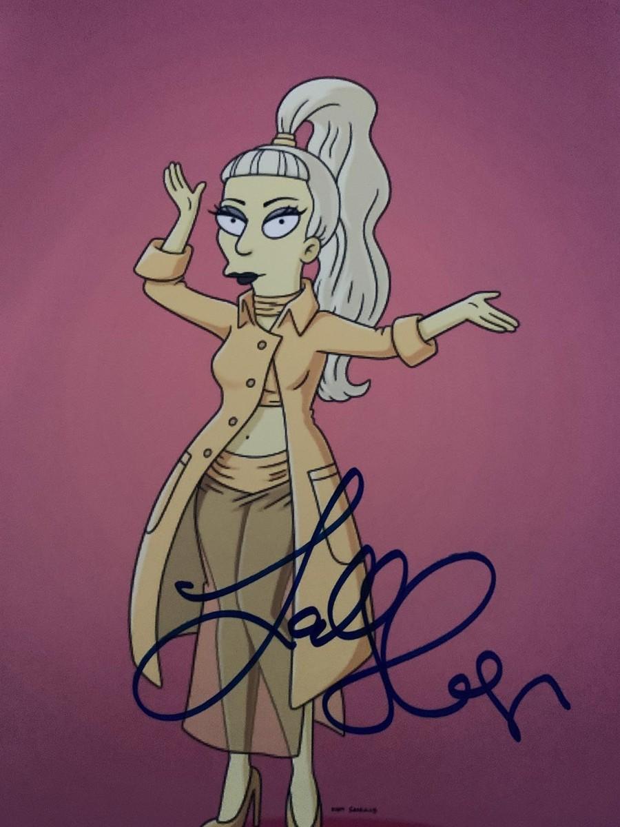The Simpsons Lady Gaga signed photo | EstateSales.org