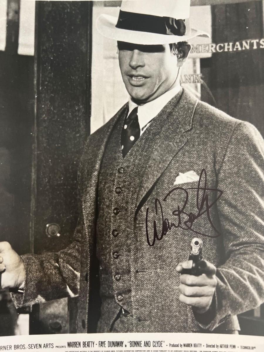 Bonnie and Clyde Warren Beatty signed movie photo | EstateSales.org