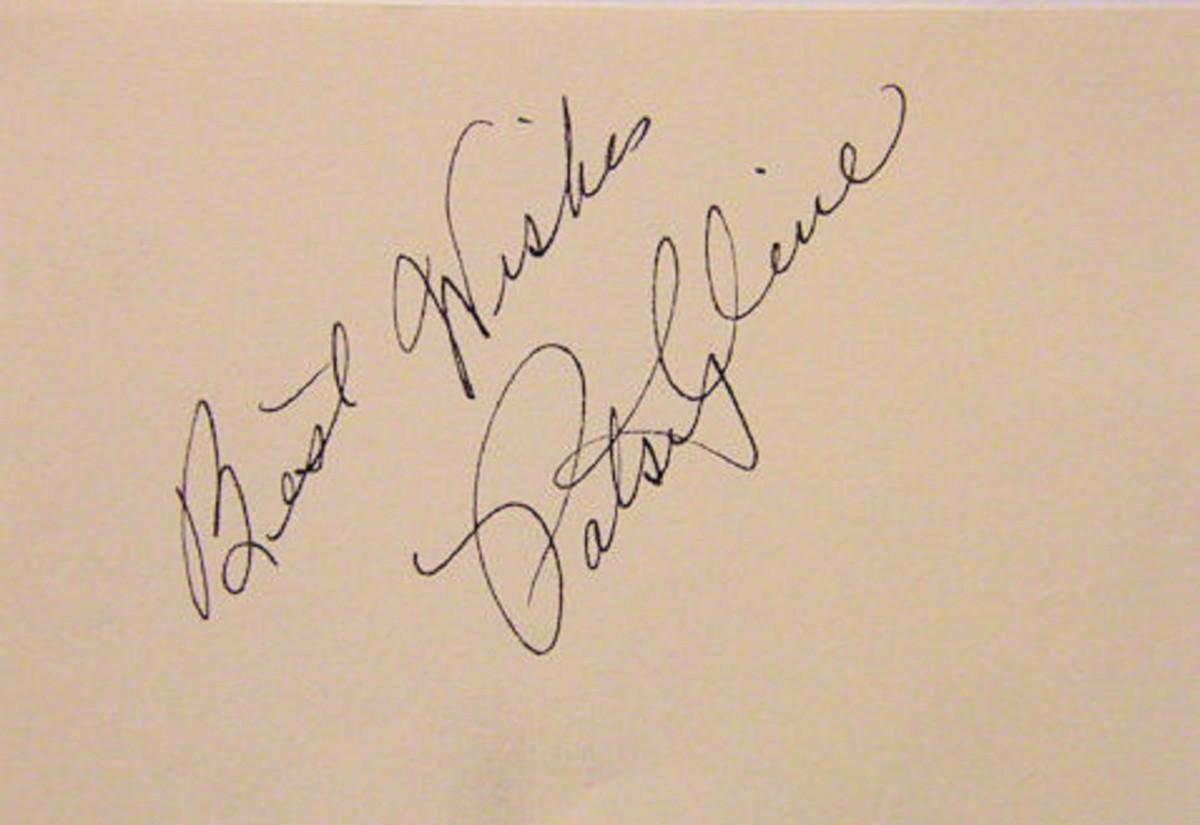 Patsy Cline signature slip | EstateSales.org