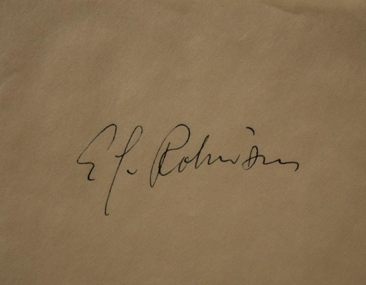 Key Largos Edward G. Robinson signature slip | EstateSales.org