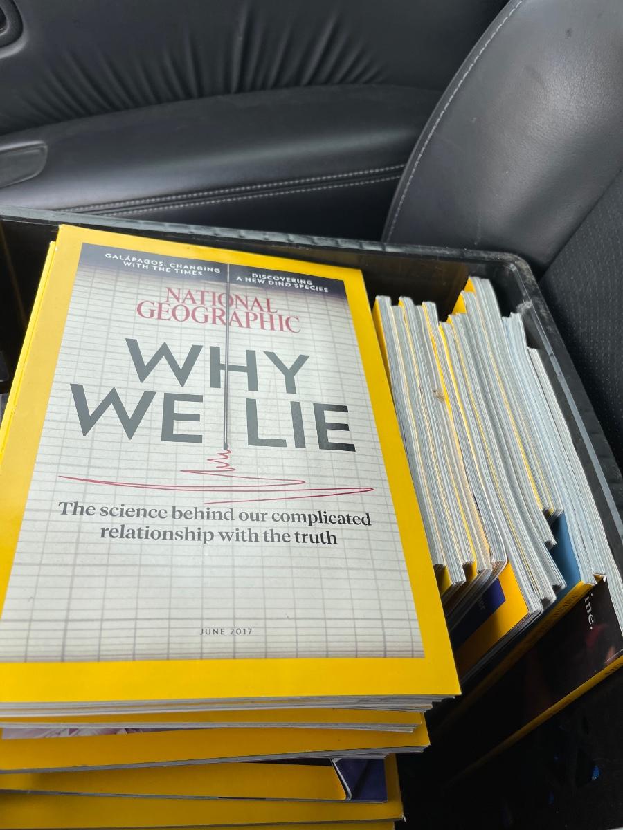 Crate of National Geographic Magazines | EstateSales.org