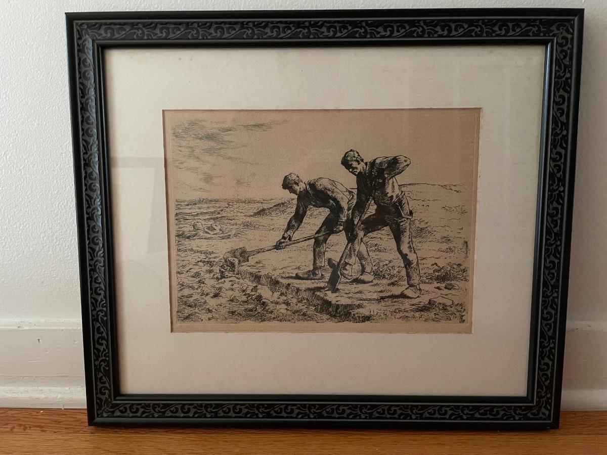"The Diggers" print by Jean Francois Millet | EstateSales.org