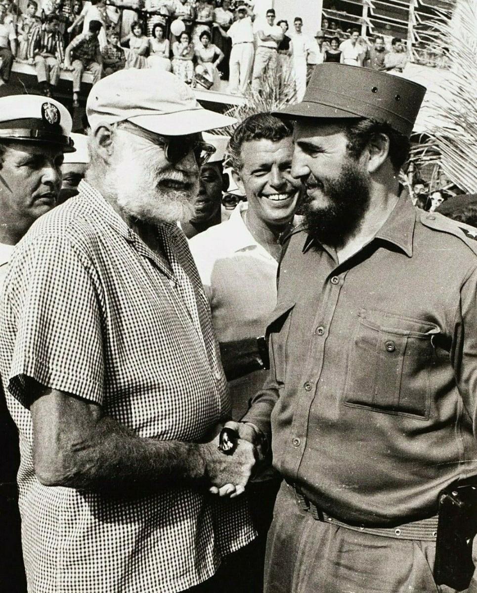 Fidel Castro and Ernest Hemingway reprint photo | EstateSales.org