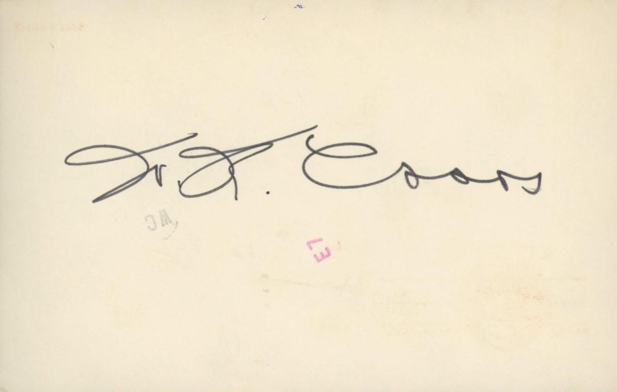 Brewer Joseph Coors signature cut | EstateSales.org