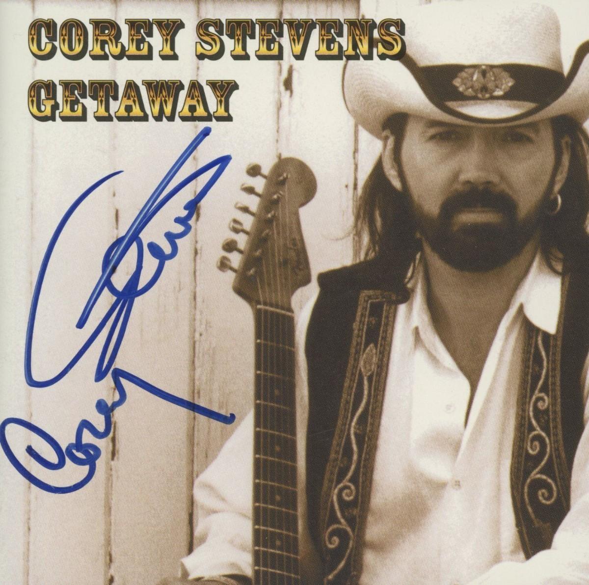 Corey Stevens signed "Getaway" CD cover | EstateSales.org