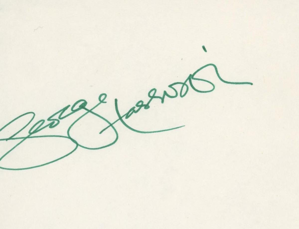 George Harrison signature cut. GFA Authenticated | EstateSales.org