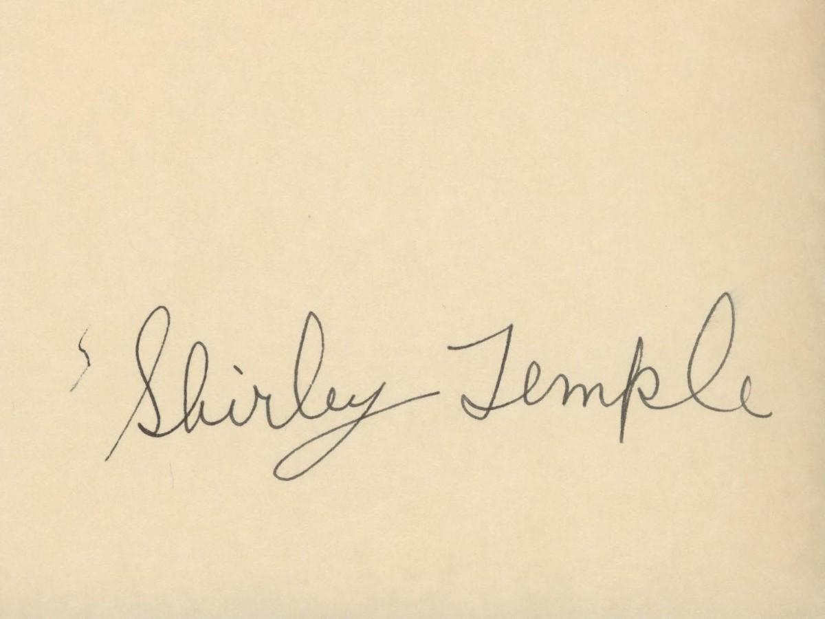 Shirley Temple signature cut. GFA Authenticated | EstateSales.org