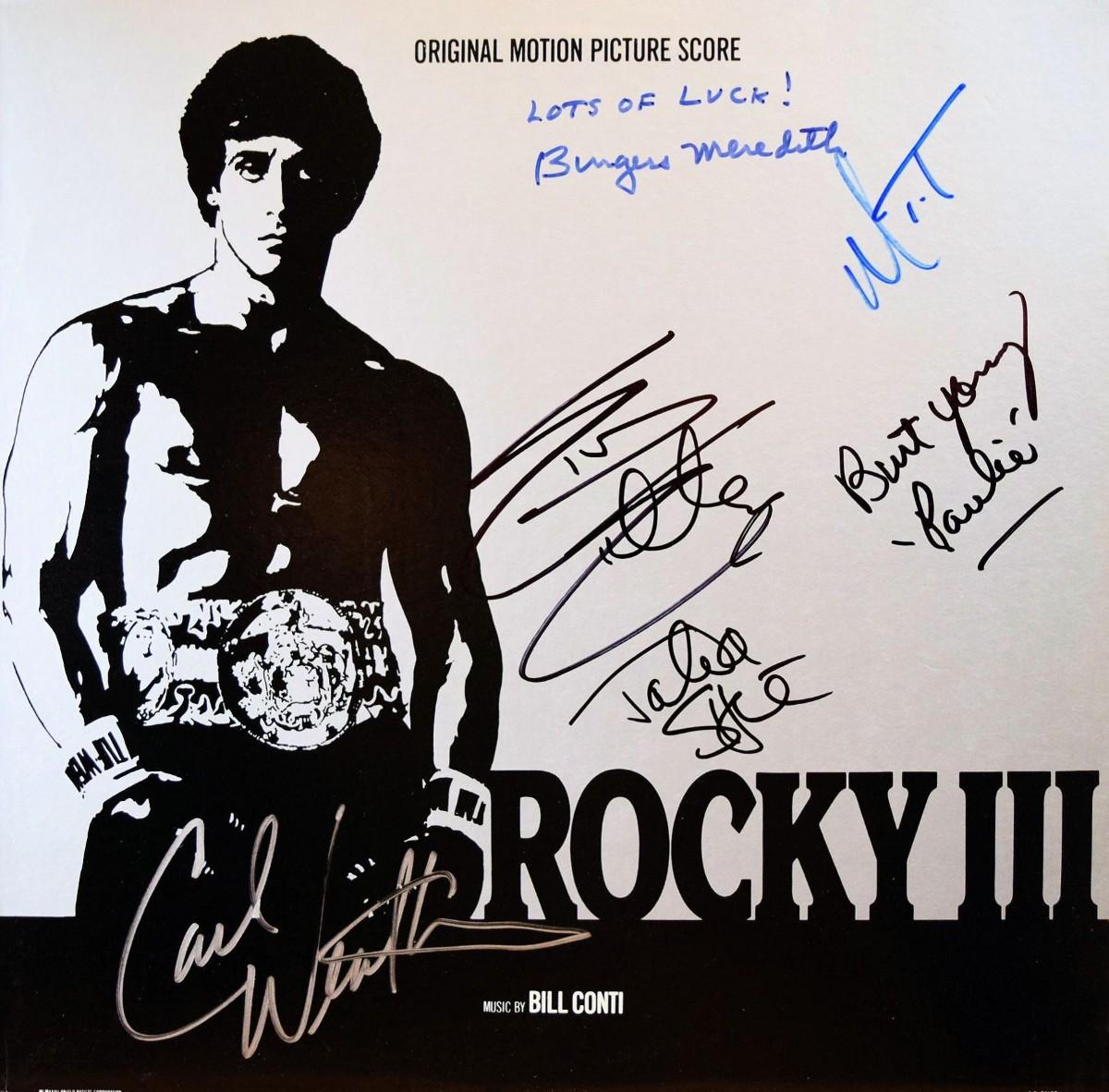 Rocky III signed soundtrack album | EstateSales.org