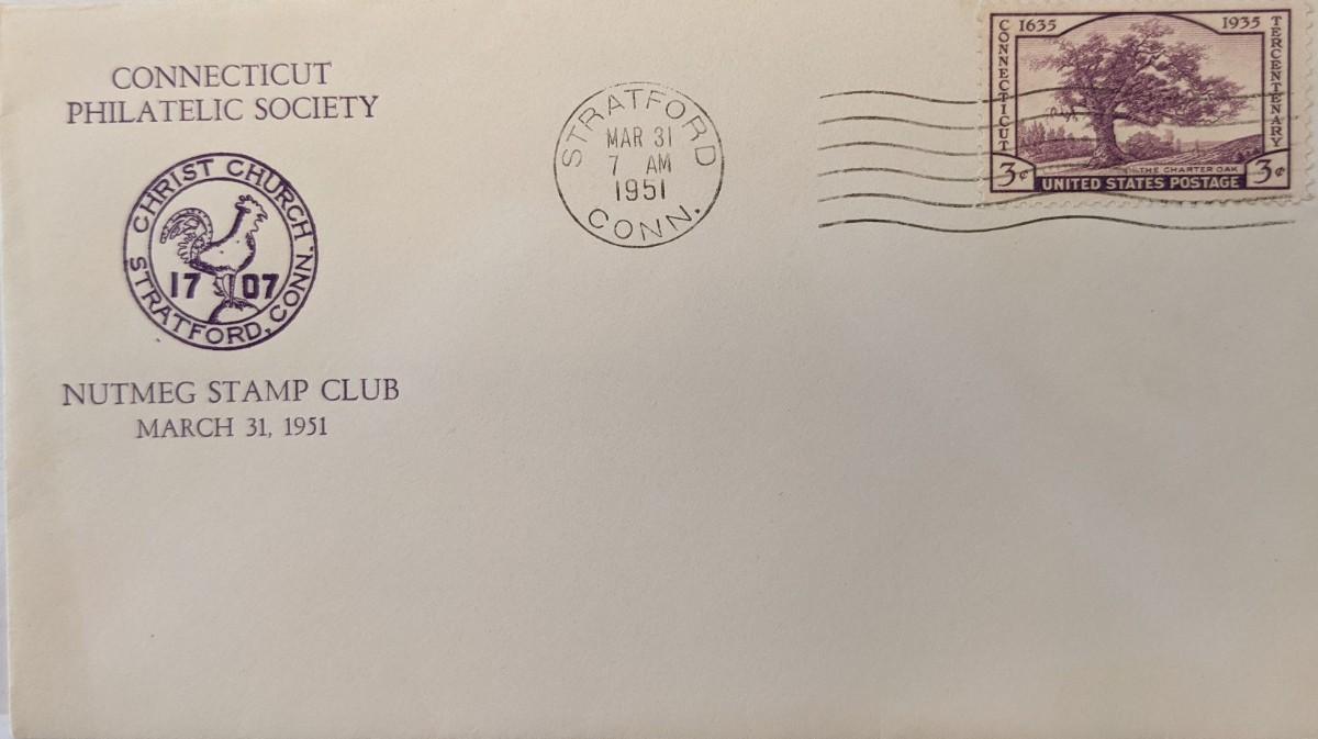 Connecticut Philatelic Society - Nutmeg Stamp Club First Day Cover ...