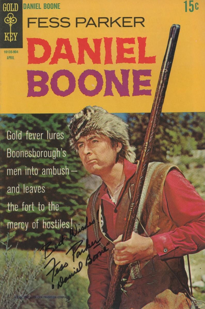 Daniel Boone Fess Parker signed Gold Key comic book | EstateSales.org