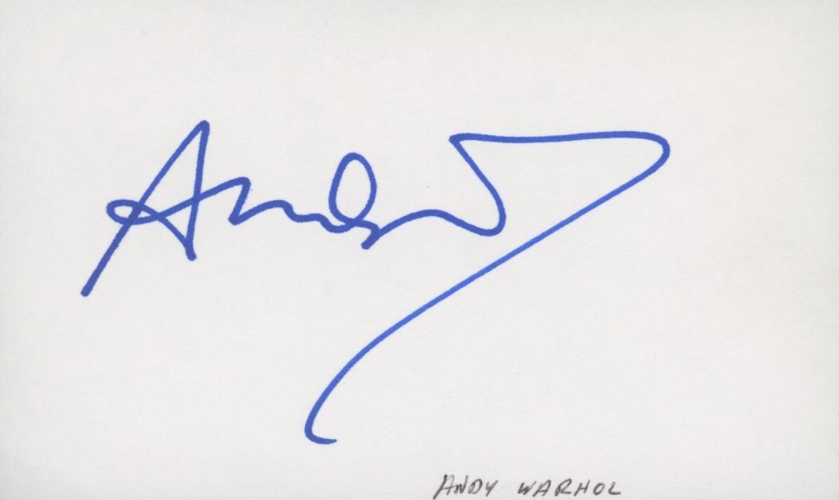 Andy Warhol signature cut | EstateSales.org