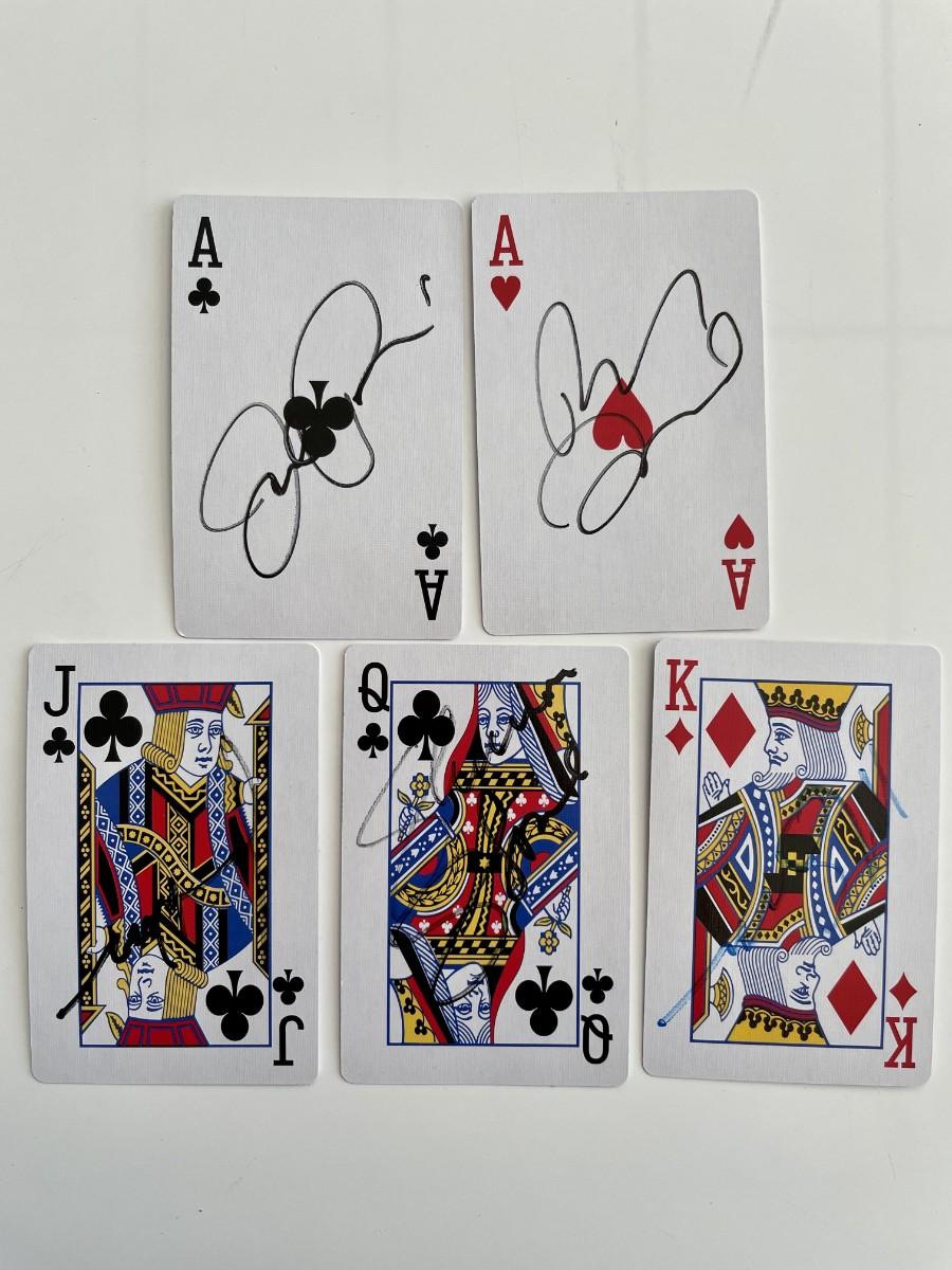 Rat pack signed playing cards | EstateSales.org