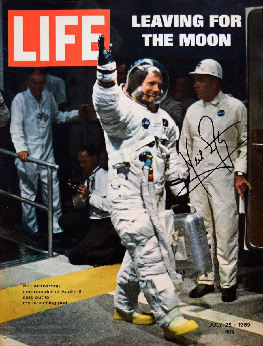 Neil Armstrong signed Life Magazine | EstateSales.org