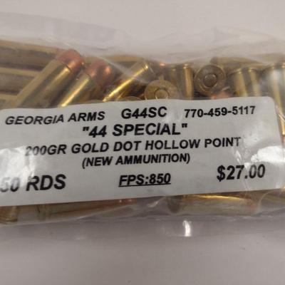 Georgia Arms Ammo- 44 Special- 200Gr Gold Dot Hollow Point- 50 Rounds ...