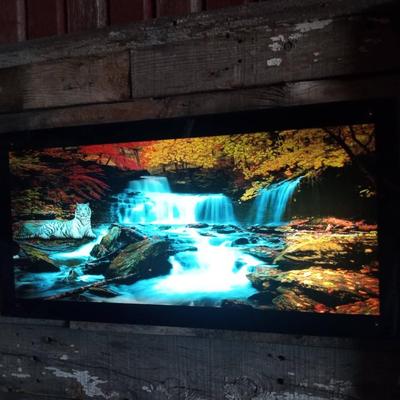 ELECTRIC WALL HUNG LIGHTED WATERFALL PICTURE | EstateSales.org