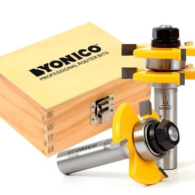 Yonico Tongue and Groove Router Bits Set for 3/4-Inch Stock 1/2-Inch ...