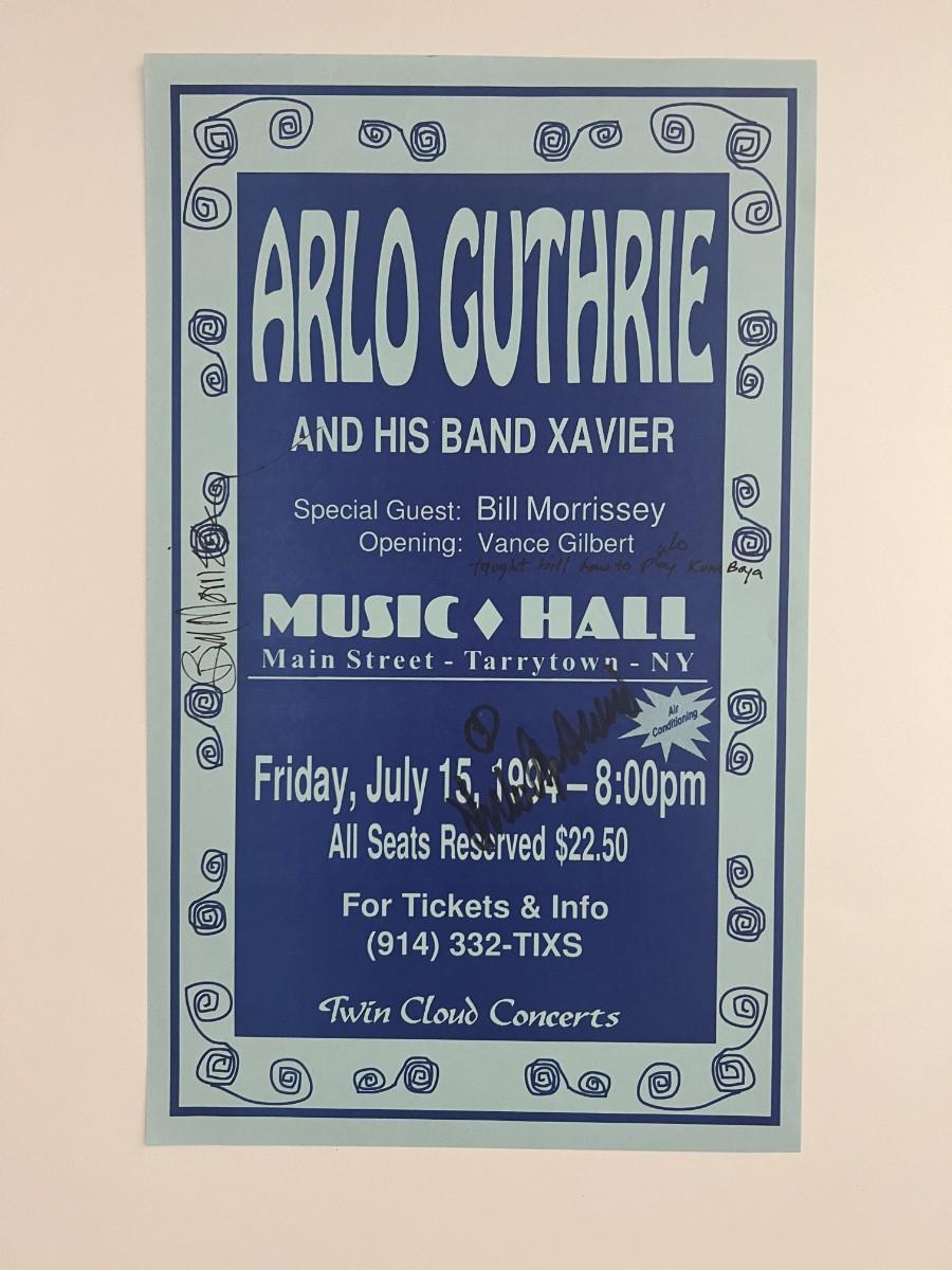 Arlo Guthrie and Bill Morrissey signed 1994 mini poster | EstateSales.org