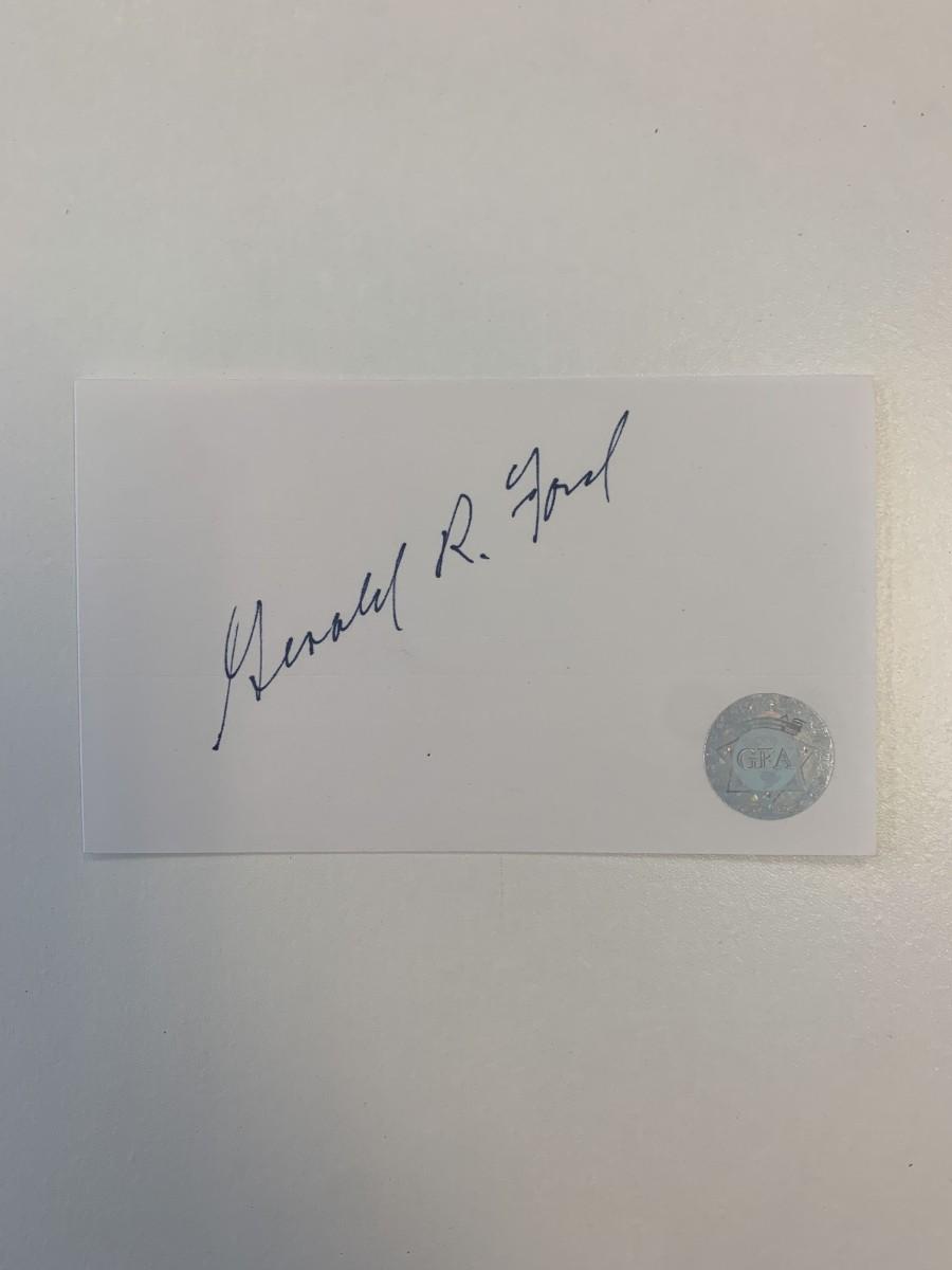 Gerald Ford original signature. GFA Authenticated | EstateSales.org