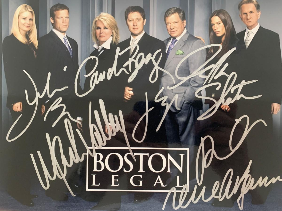 Boston Legal cast James Spade, William Shatner, Rhona Mitra, Candice ...