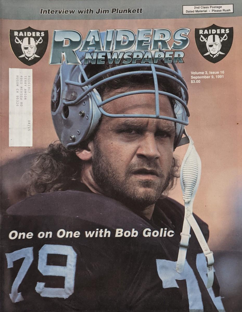 Raiders Newspaper Vol. 3 Issue 18 September 1991 Bob Golic ...