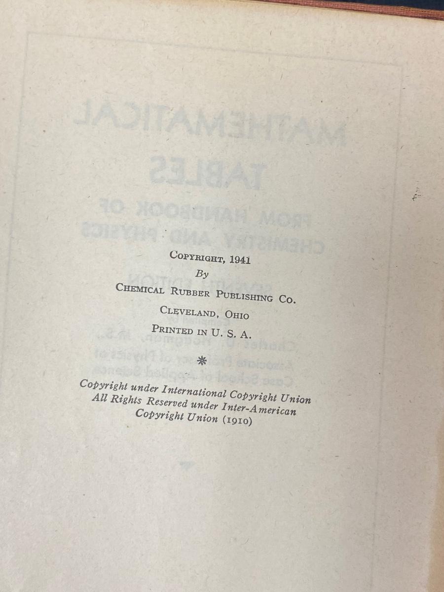 Pair of Antique Vintage Mathematics Books for Chemistry & Physics ...