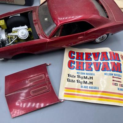 Vintage AMT 68 Chevrolet SS 396 Chevelle 1/25 Scale Racing Car ...
