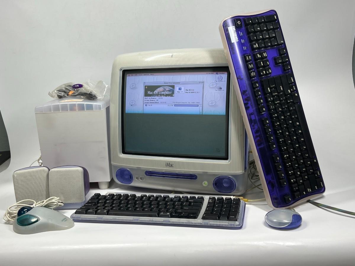 Working Retro iMac G3 Bondi Blue Macintosh Computer MacOS 8.6 with ...