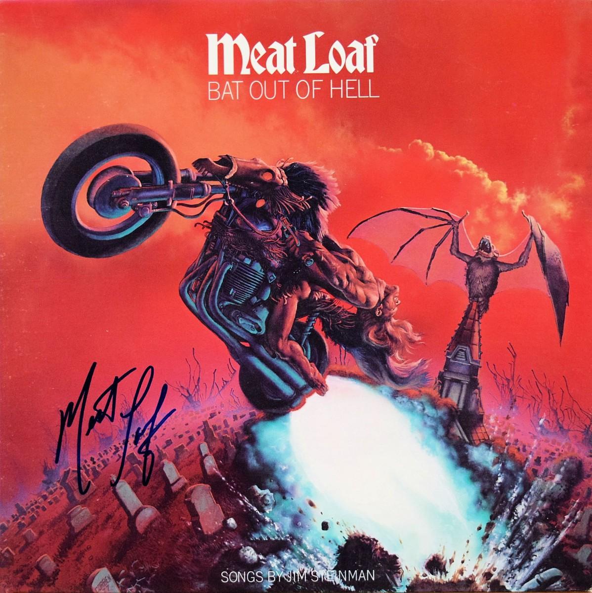 Meat Loaf signed Bat Out Of Hell album | EstateSales.org