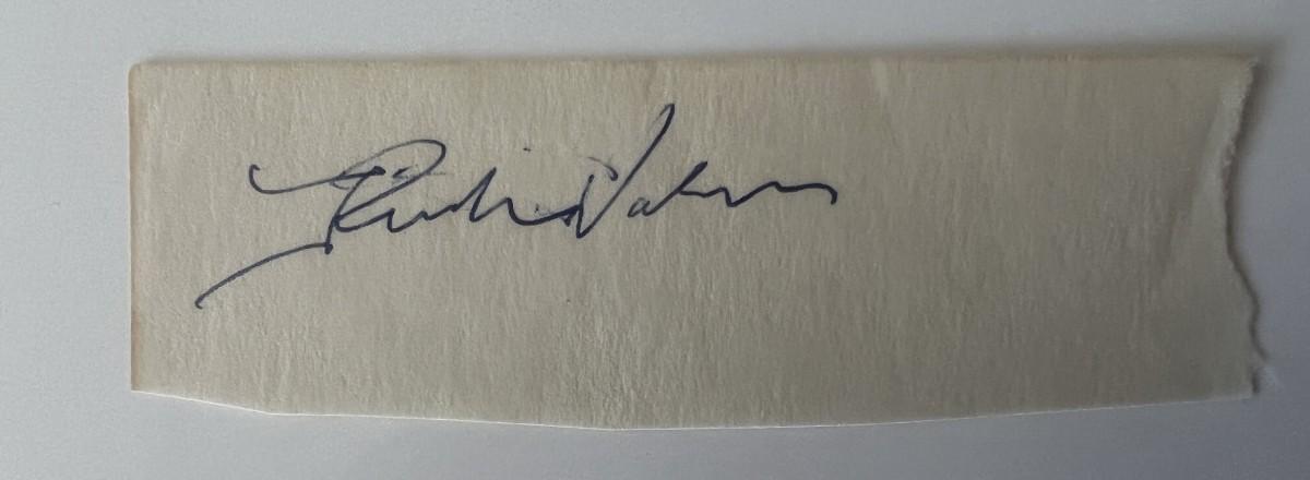 Rock and roll pioneer Ritchie Valens original signature | EstateSales.org