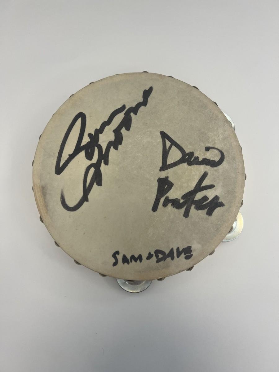 Sam & Dave signed tambourine | EstateSales.org