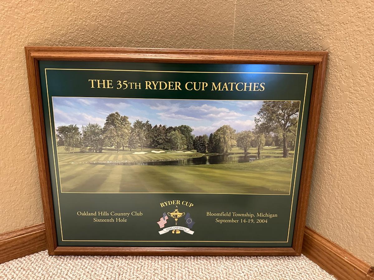 FRAMED POSTER FOR THE 35TH RYDER CUP MATCHES | EstateSales.org