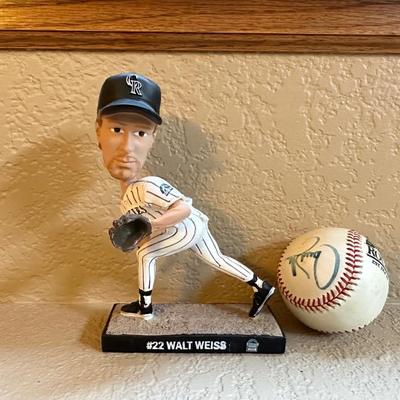 COLORADO ROCKIES WALT WEISS AND A SIGNED BASEBALL | EstateSales.org