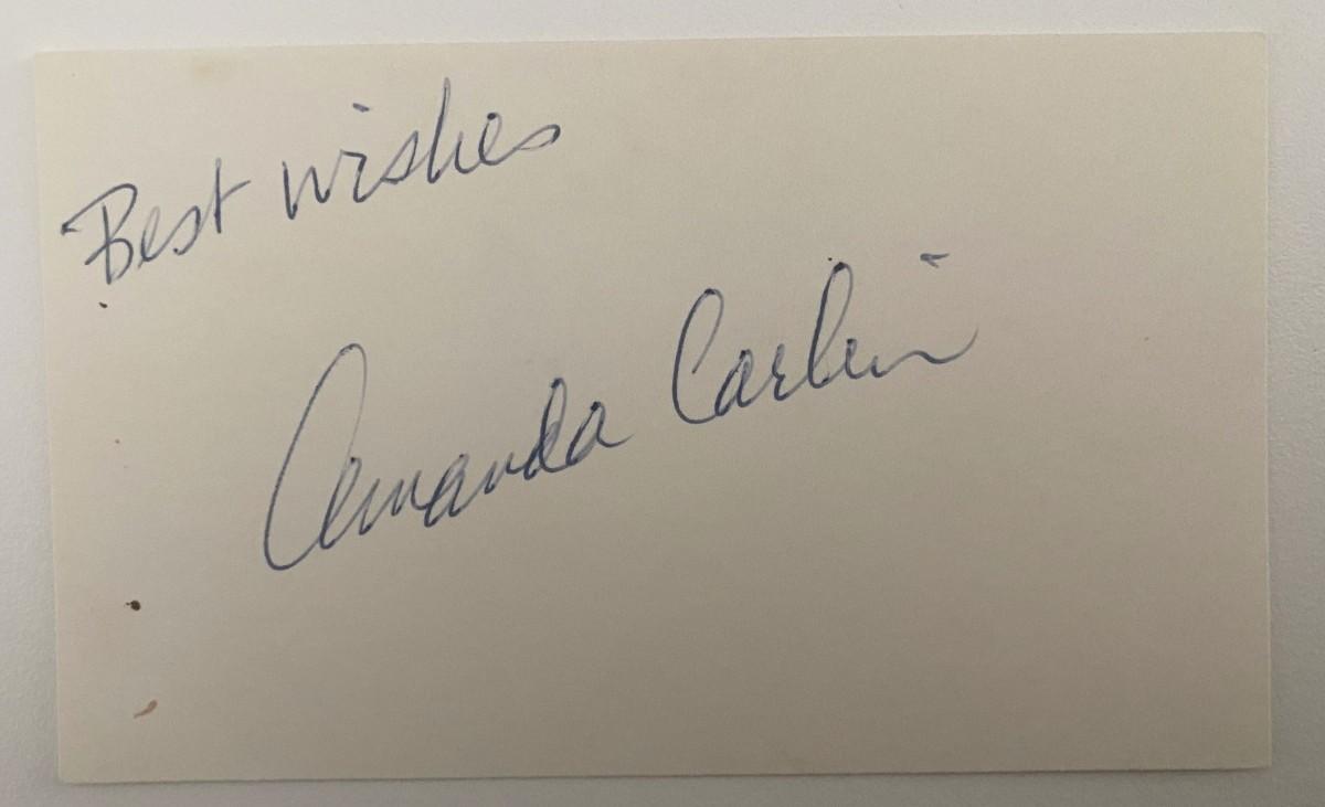 Amanda Carlin original signature | EstateSales.org