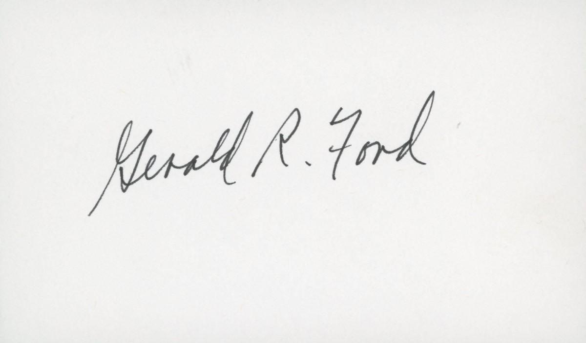 Gerald Ford signature cut | EstateSales.org