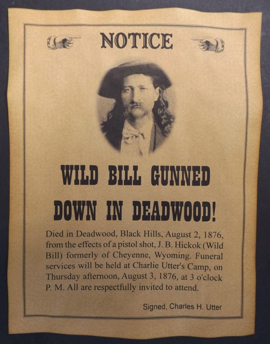 Wild Bill Hickok Reprint Wanted Poster | EstateSales.org