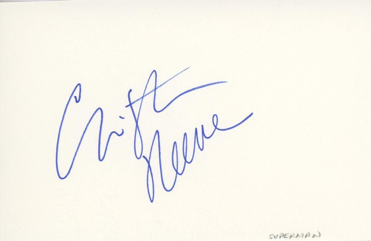 Christopher Reeve signature cut | EstateSales.org