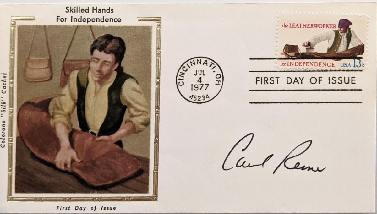 Carl Reiner signed first day cover 1977 | EstateSales.org
