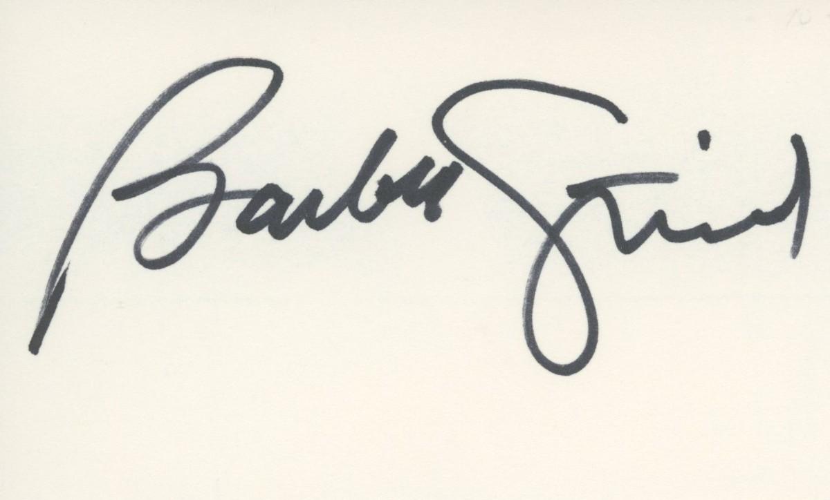 Barbara Streisand signature cut | EstateSales.org