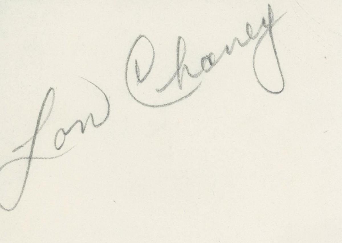 Lon Chaney signature cut. GFA Authenticated | EstateSales.org