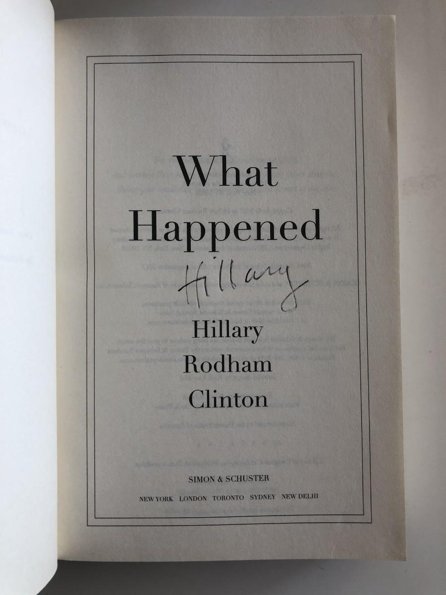What Happened Hillary Clinton signed book | EstateSales.org