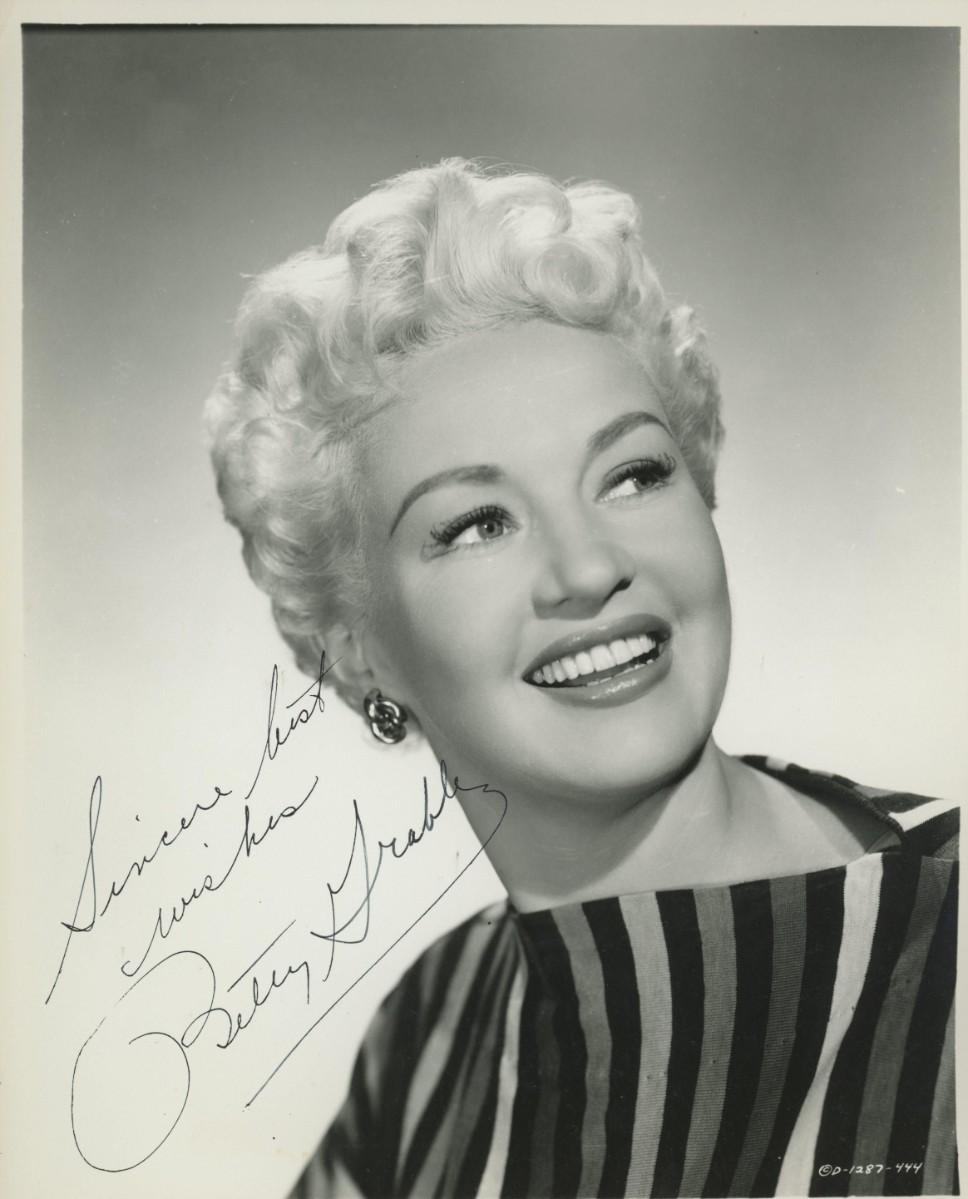 Betty Grable signed photo. GFA Authenticated | EstateSales.org