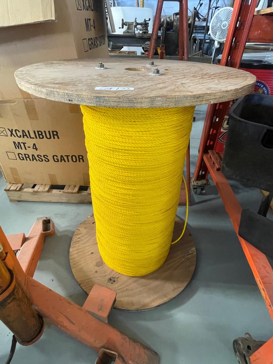 Large Wood Spool of Yellow Rope | EstateSales.org