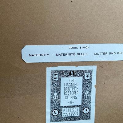 Vintage Impressionist Regal Framed Art Print Boris Simon Maternity ...