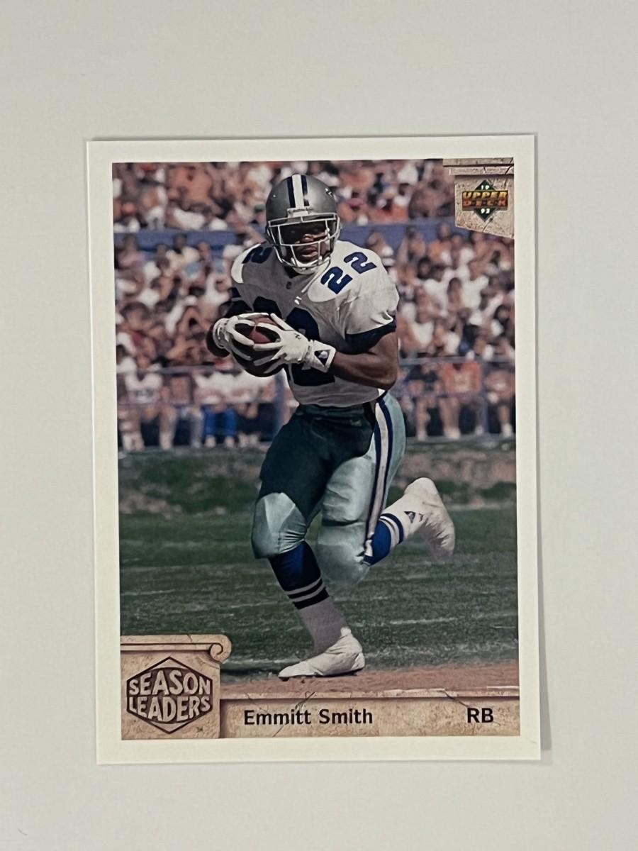 Dallas Cowboys Emmitt Smith 1992 Upper Deck Season Leaders #301 trading ...